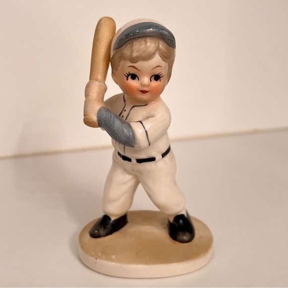 Accents | Vintage Glass Baseball Boy Figurine | Poshmark